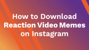 How to Download Reaction Video Memes on Instagram - AhaSave